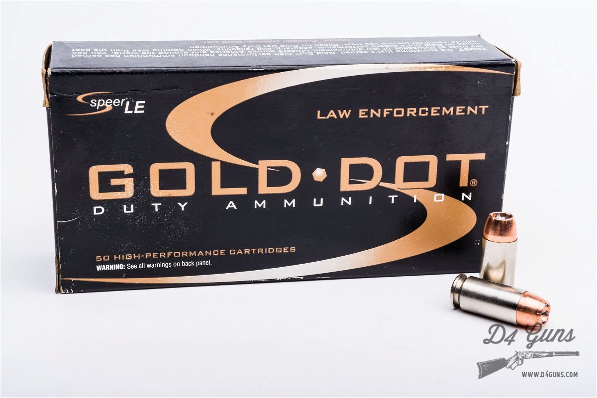 Speer LE Gold Dot Duty .40 S&W 180gr GDHP 50 Rounds 53968 076683539625 ...