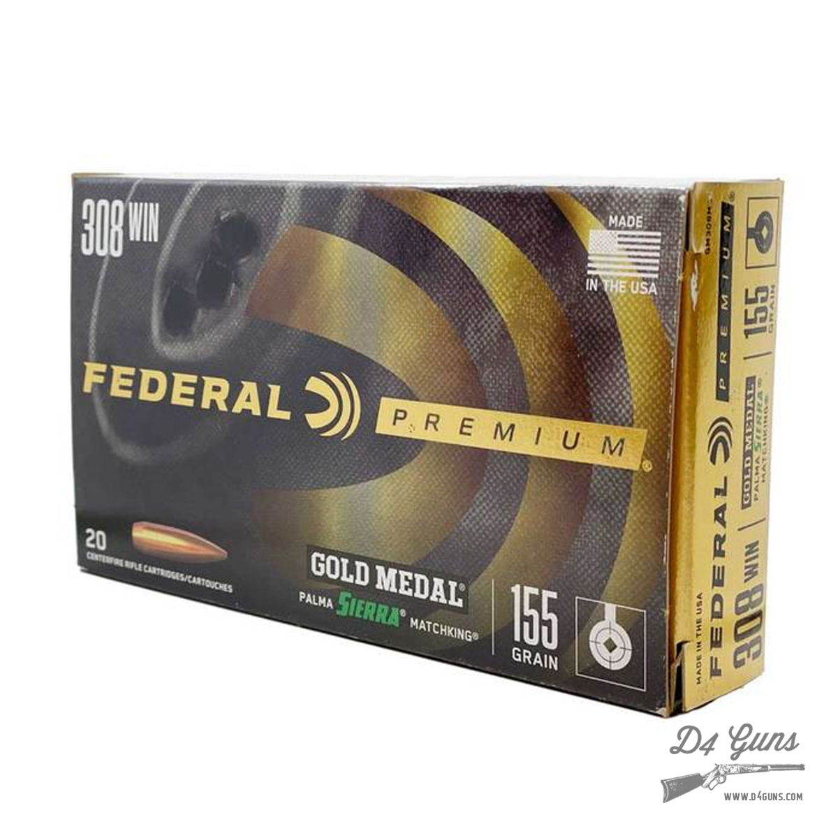 Federal Gold Medal .308 Win SMK BTHP 20 Rounds GM308M3 029465092788 ...