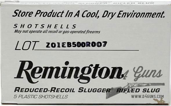 Remington Slugger 12 Gauge 2.75" 1oz RR Rifled Slug 5 Rounds ...