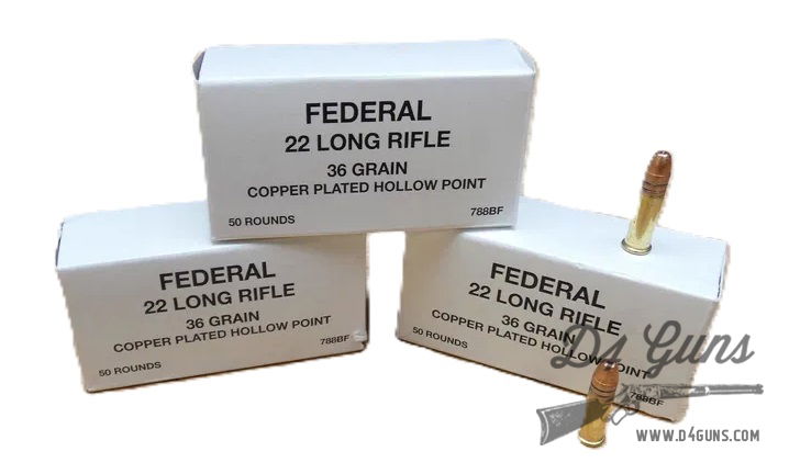 Federal .22LR 36gr Copper Plated Hollow Point 50 Rounds 788BF | D4 Guns