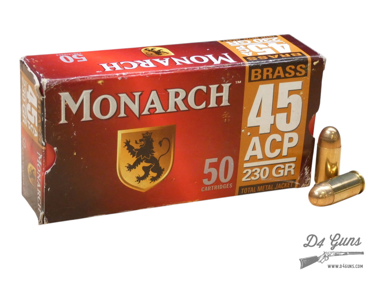 Monarch .45 ACP/Auto 230gr TMJ 50 Rounds 040018539420 | D4 Guns
