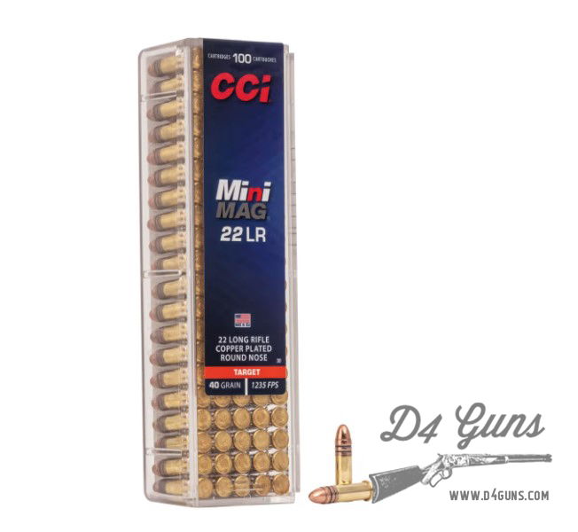 CCI Mini-Mag .22LR 40gr CPRN 100 Rounds 0030 076683000309 | D4 Guns
