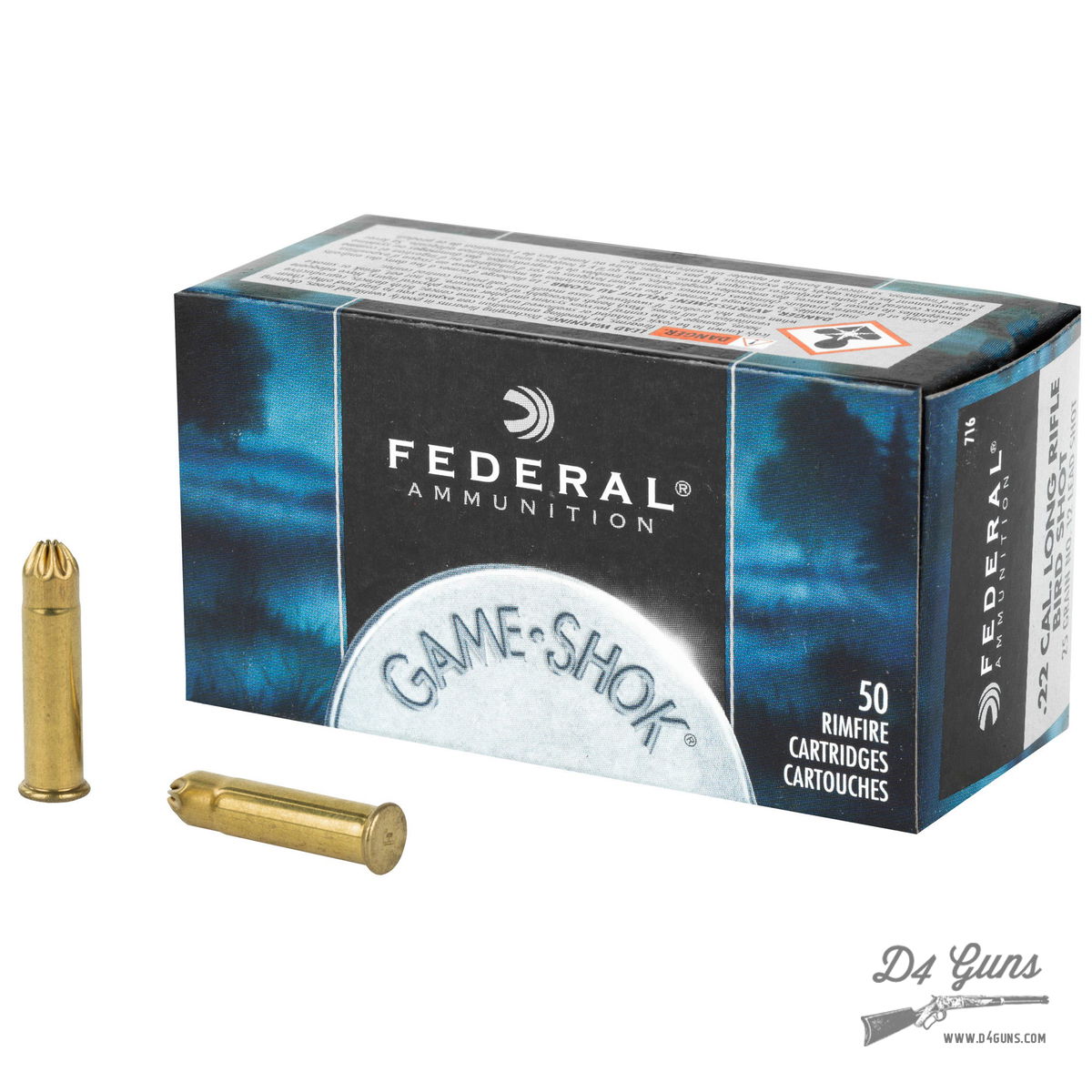 Federal Game-Shok .22LR 25gr 12 Shot 50 Rounds 716 029465056193 | D4 Guns