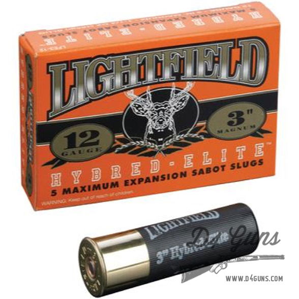 Lightfield Hybred Elite 12 Gauge 3" Sabot Slug 5 Rounds LFE3-12 ...