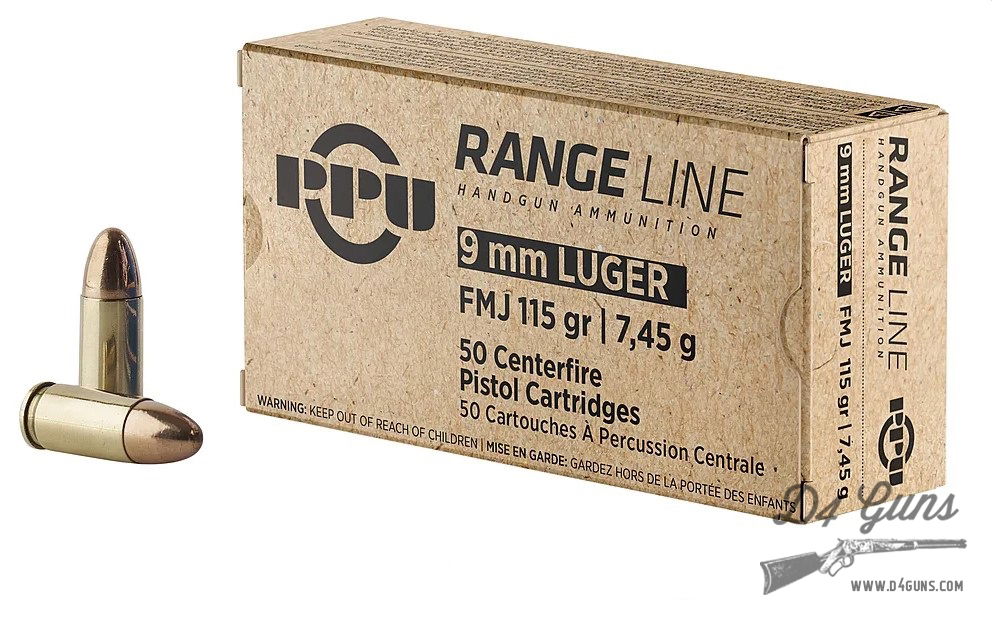 Prvi Partizan (PPU) 9mm Luger 115gr FMJ 50 Rounds PPR9 8605003819264 ...