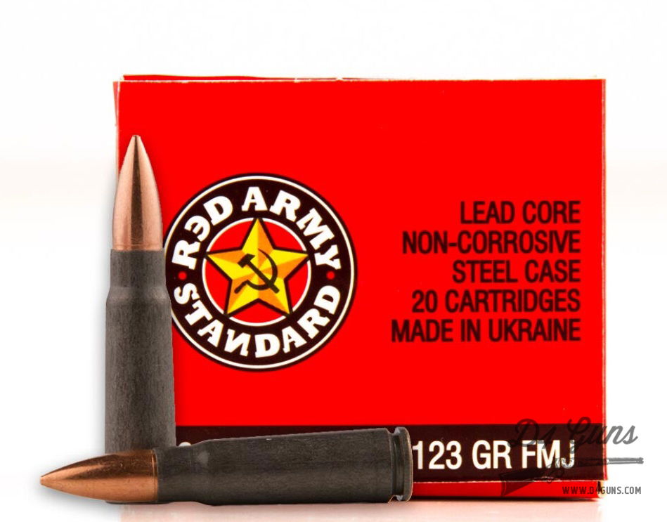 Red Army Standard 7.62x39mm 123gr FMJ 20 Rounds AM1920B 787450228436 ...