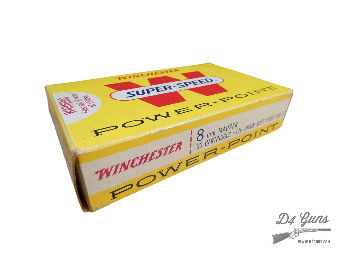Winchester Super Speed 8mm Mauser 170gr SP 20 Rounds W8MM – Vintage ...