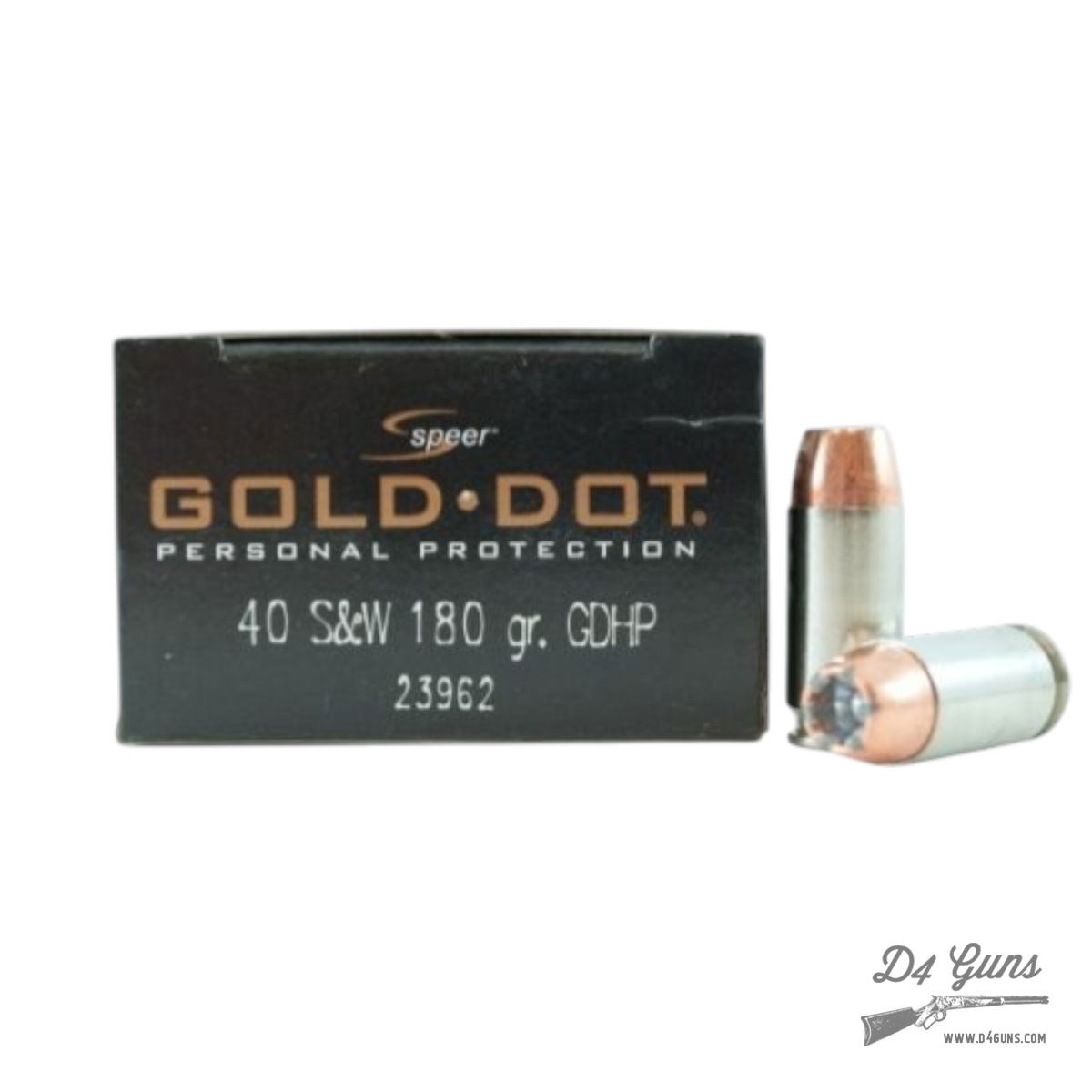 Speer Gold Dot .40 S&W 180gr GDHP 20 Rounds 23962 076683239624 | D4 Guns
