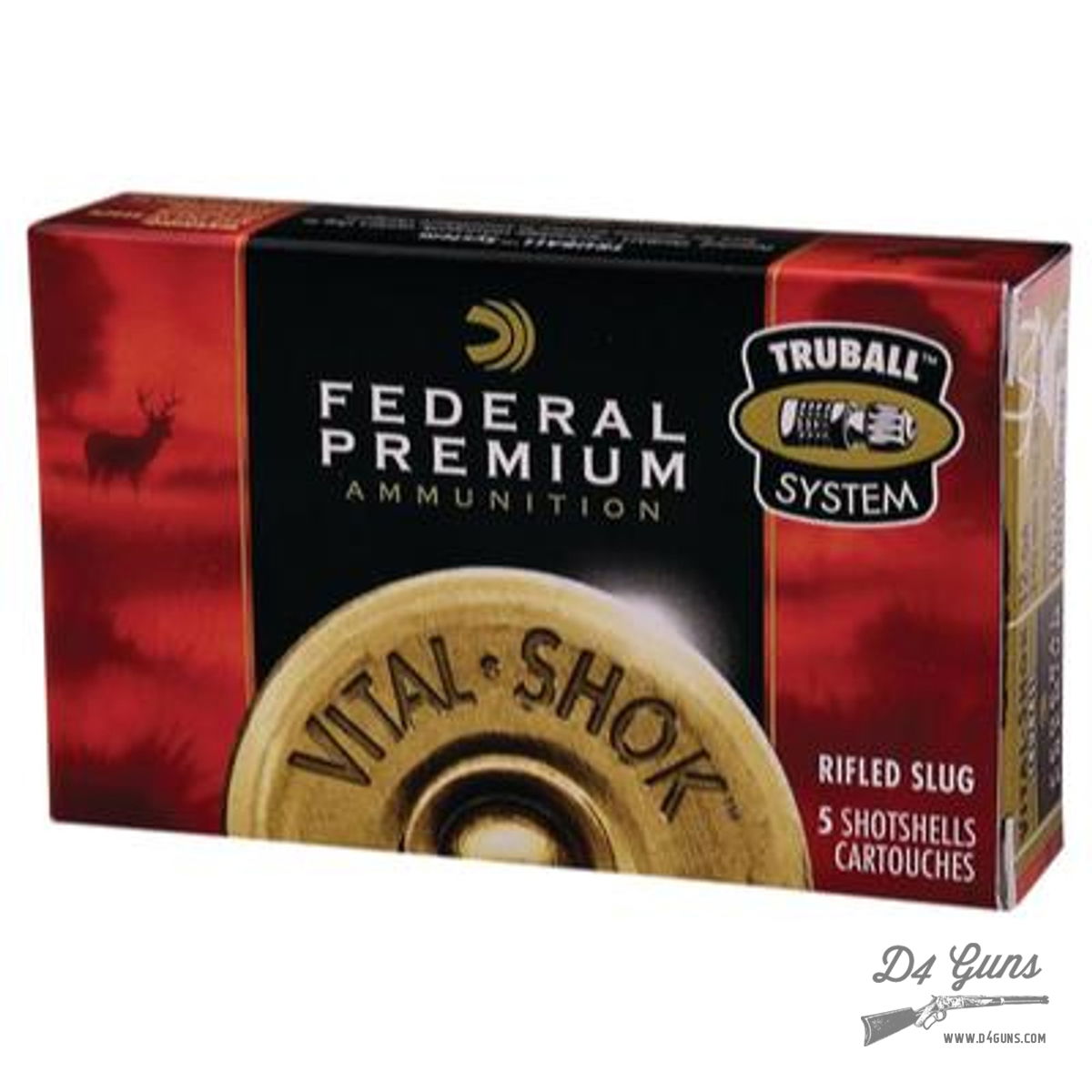Federal Vital Shock 12 Gauge 2¾" 1 oz. Rifled Slug 5 Rounds ...
