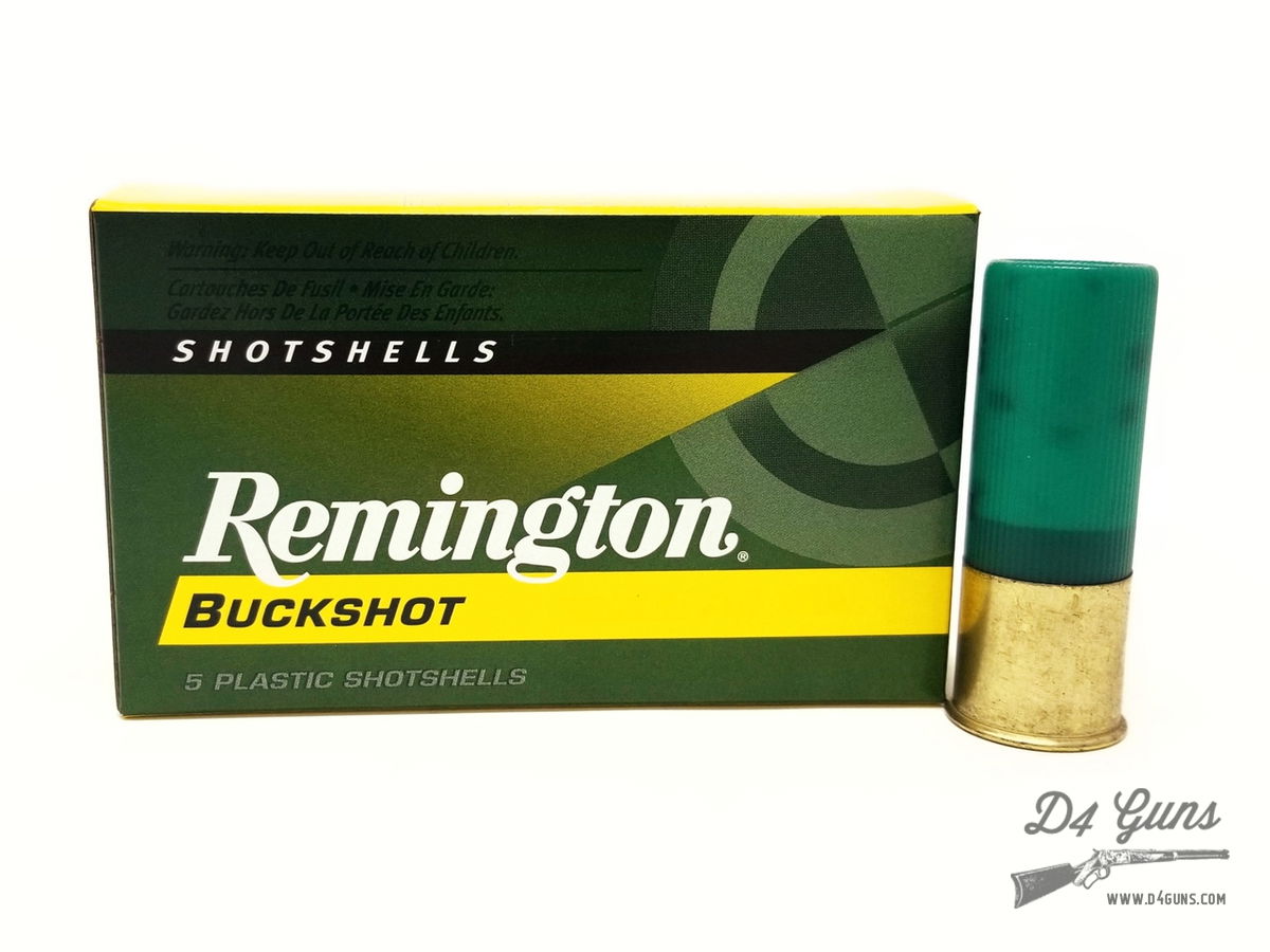 Remington Buckshot 12 Gauge 2.75" #4 Buckshot 5 Rounds 12B4 ...