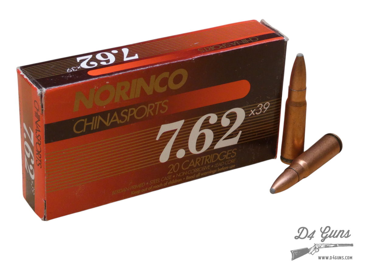 Norinco China Sports 7.62x39mm 124gr Soft Point 20 Rounds 722293100914 ...
