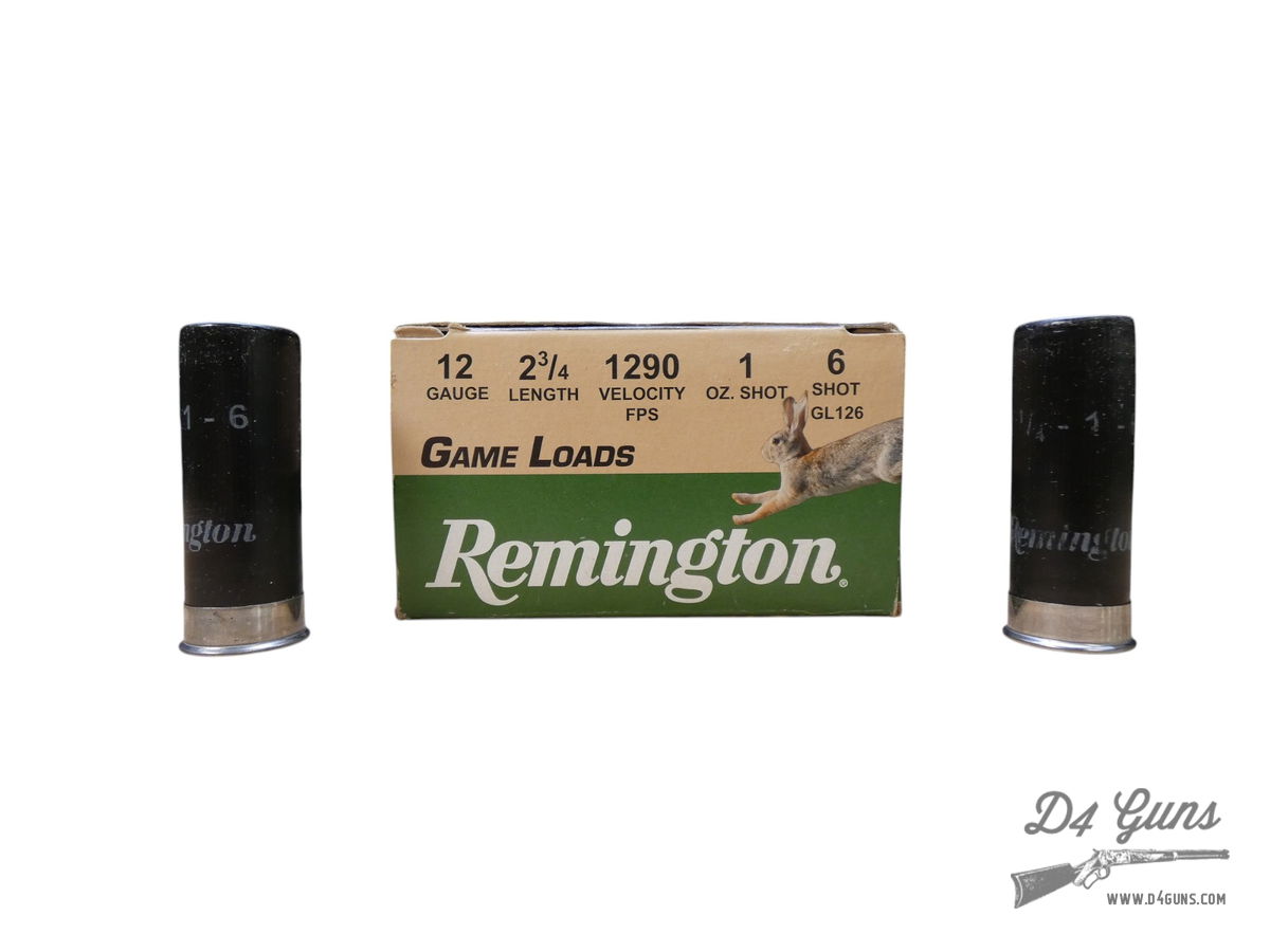Remington Game Load 12 Gauge 2.75" 6 Shot 25 Rounds 20028 047700039602 ...
