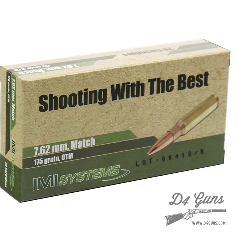 IMI Systems 7.62x51mm 175gr OTM 20 Rounds 100499980US 814326020280 | D4 ...