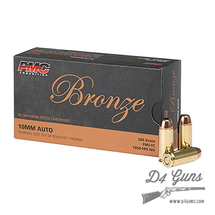 PMC Bronze 10mm Auto 200gr FMJ 50 Rounds 10A 741569050760 | D4 Guns