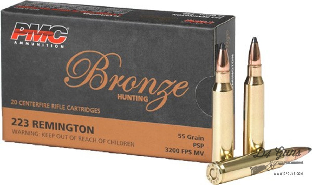 PMC Bronze Hunting .223 Remington 55gr PSP 20 Rounds 223SP 741569040167 ...