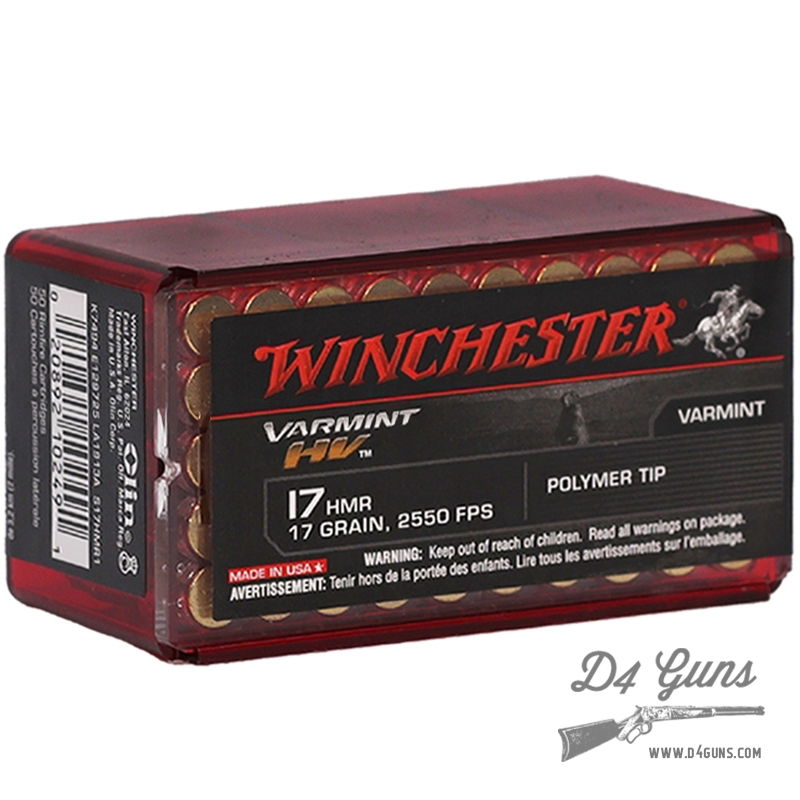 Winchester Varmint .17 HMR 17gr V-Max 50 Rounds 020892101852 S17HMR ...