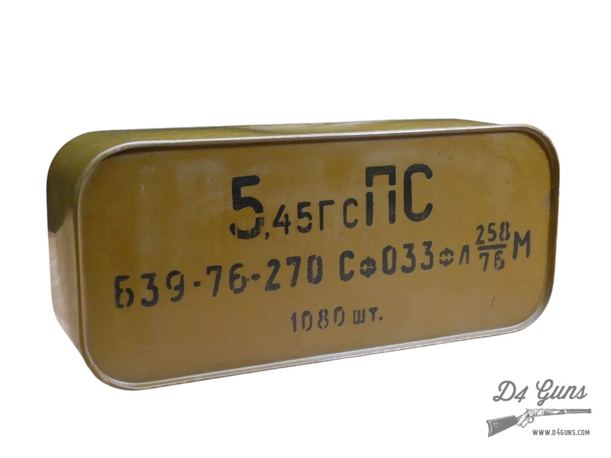 Russian Military Surplus 5.45x39mm 52gr 7N6 LAP 1080 Rounds Spam Can ...