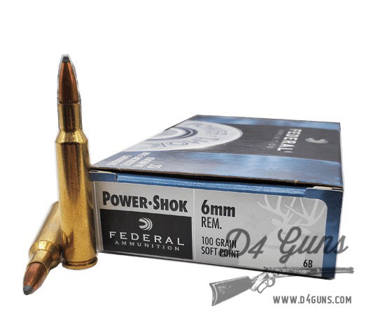 Federal Classic 6mm Rem 100gr Hi-Shok SP 20 Rounds 6B 029465084394 | D4 ...