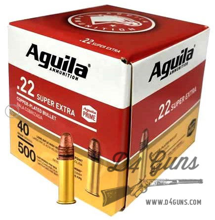 Aguila Super Extra .22LR 40gr CPRN 500 Rounds 1B221115 640420013138 ...