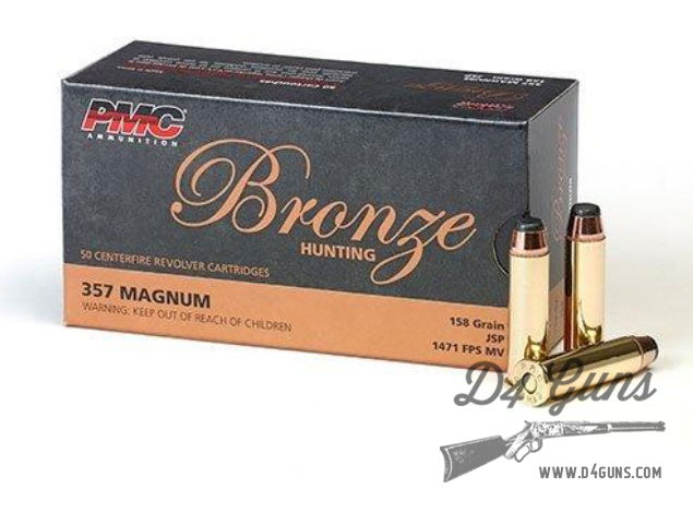 PMC Bronze Hunting .357 Magnum 158gr JSP 50 Rounds 357A 741569050173 ...
