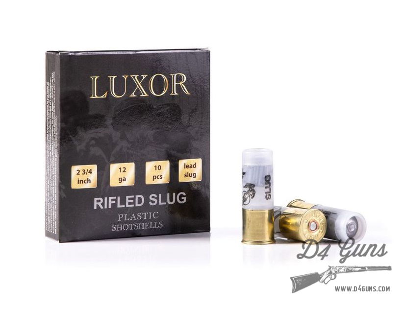 Luxor 12 Gauge 2¾" 1⅛oz Rifled Lead Slug 10 Rounds 810065120175 | D4 Guns