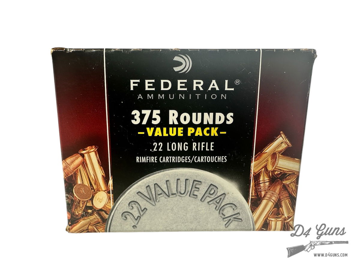 Federal Value Pack .22LR 36gr Hollow Point 375 Rounds 775 029465057855 ...