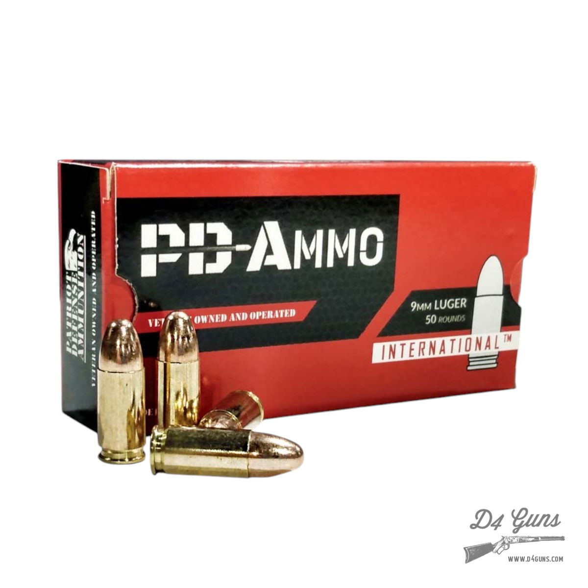 Patriot Defense 9mm Luger 124gr FMJ 50 Rounds 9MM124FMJ DIN9MM124FMJ ...