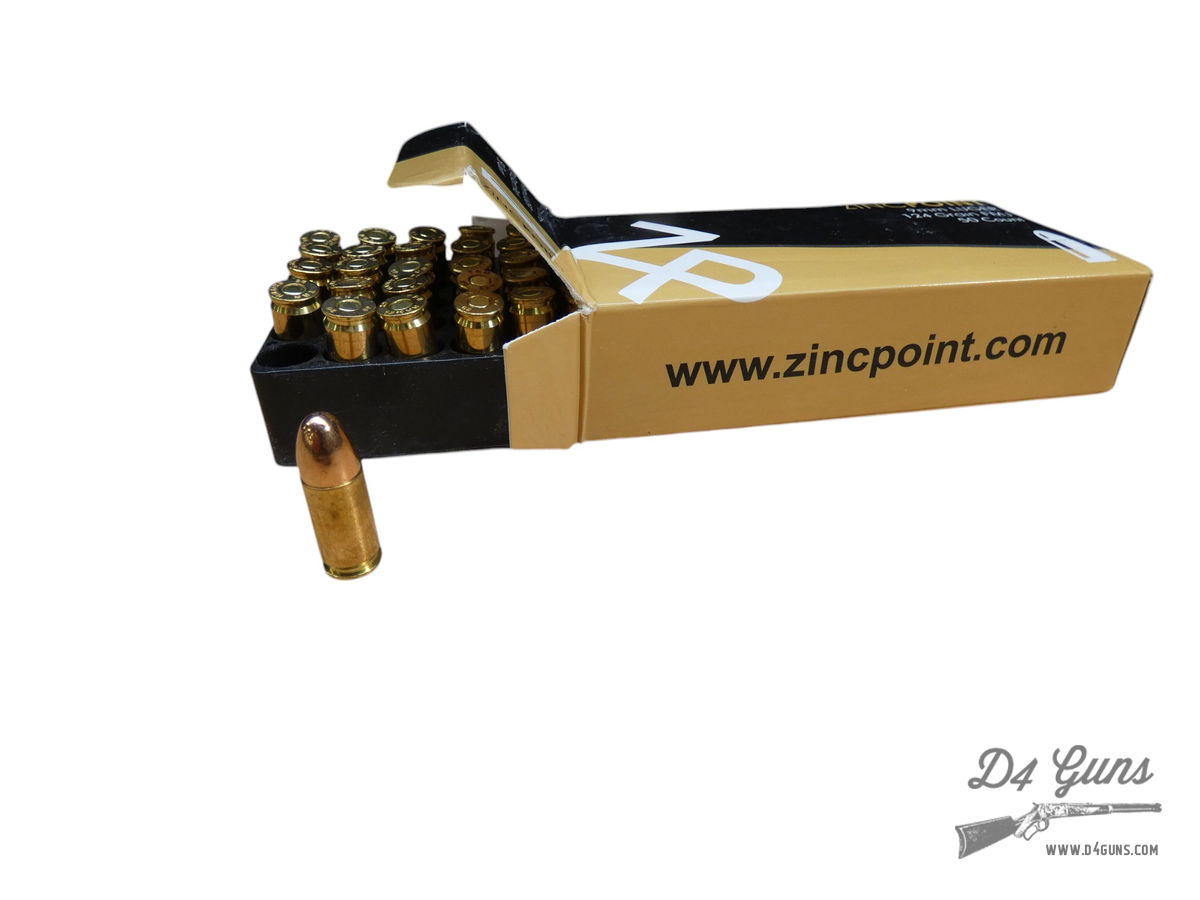 Zinc Point 9mm Luger 124gr FMJ 50 Rounds 748252733726 | D4 Guns