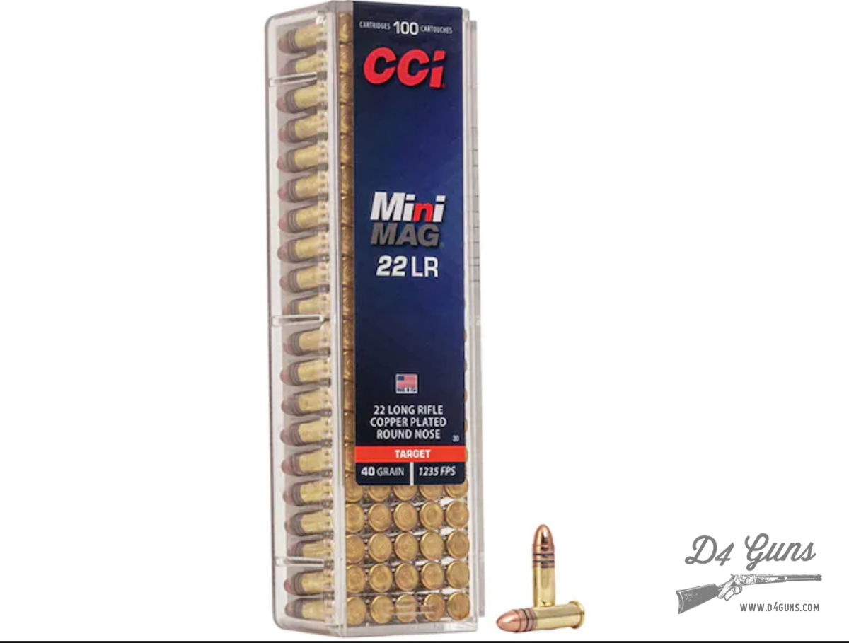 CCI Mini-Mag .22LR 40gr CPRN 100 Rounds 0030 076683000309 | D4 Guns