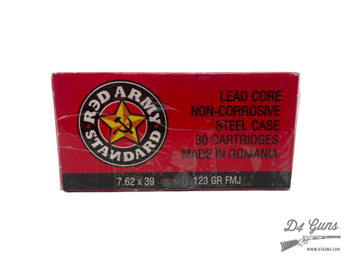 Red Army Standard 7.62x39mm 123gr FMJ 30 Rounds AM1889B 0787450225282 ...