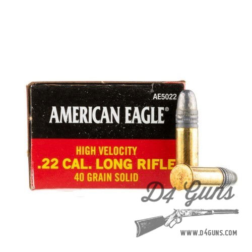 Federal American Eagle .22LR 40gr Solid 500 Rounds AE5022 029465116910 ...