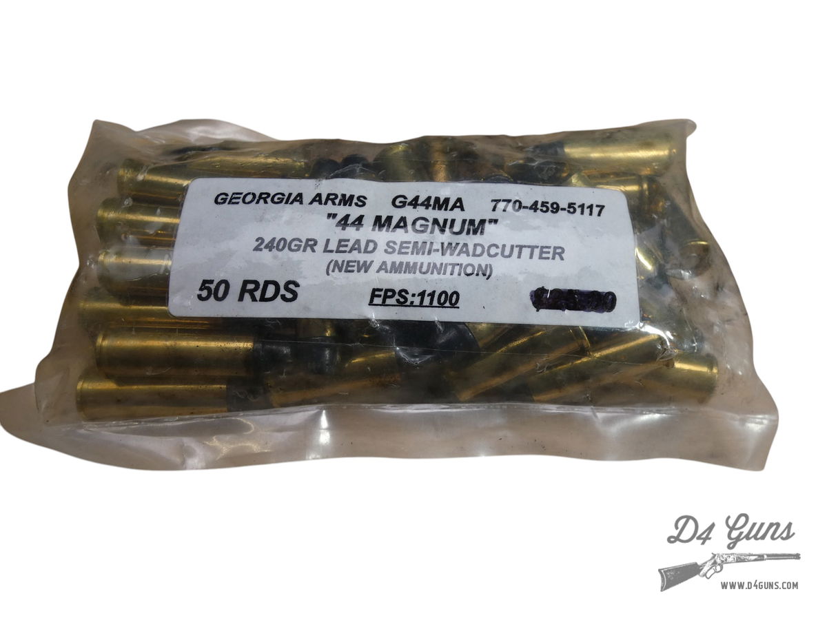 Georgia Arms .44 Mag 240gr LSWC 50 Rounds G44MG-50 | D4 Guns