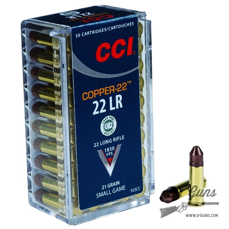 CCI Copper-22 .22LR 21gr SC 50 Rounds 925CC 604544617467 | D4 Guns