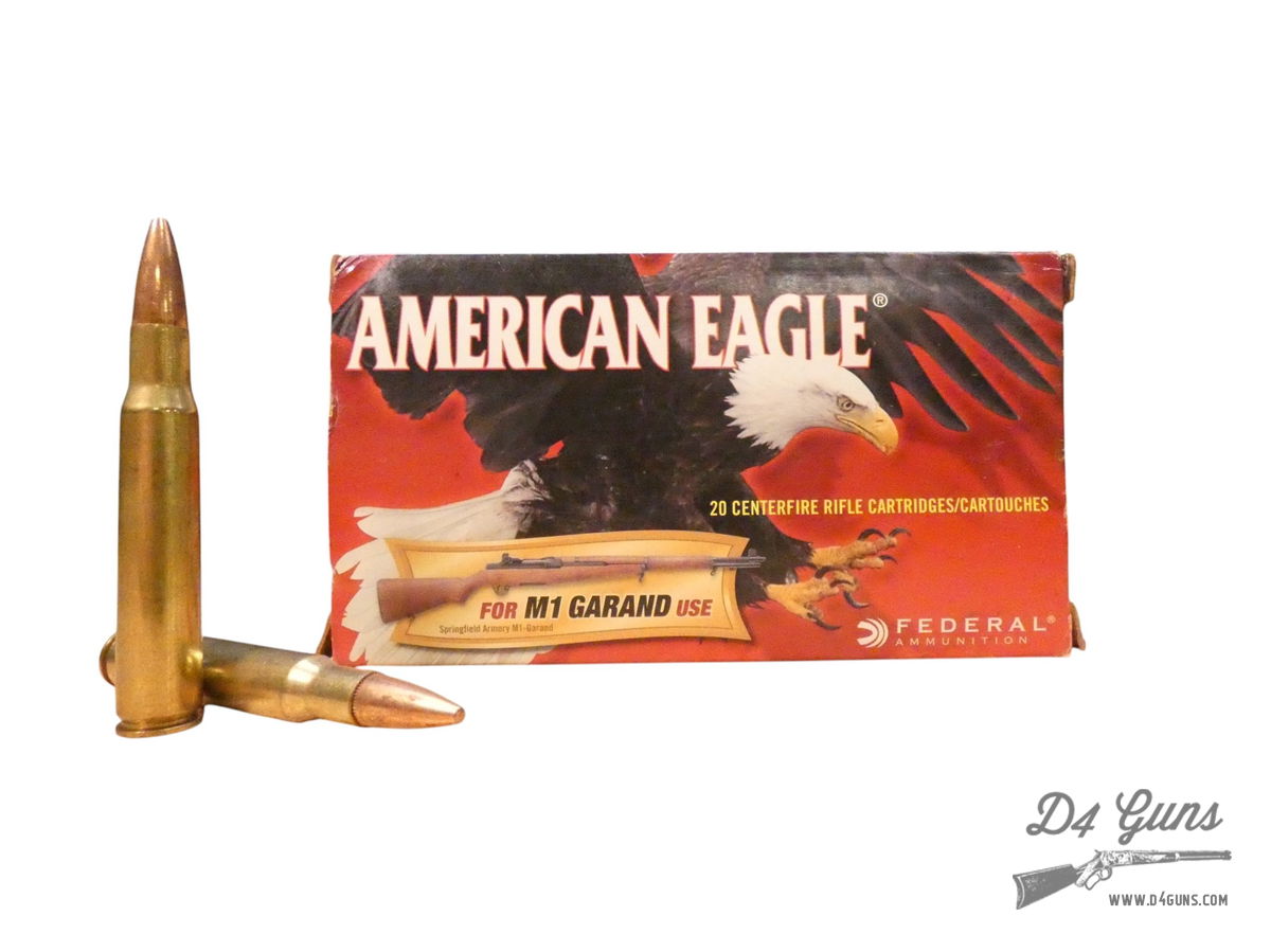 Federal M1 Garand .30-06 150gr FMJ 20 Rounds AE3006M1 029465060411 | D4 ...