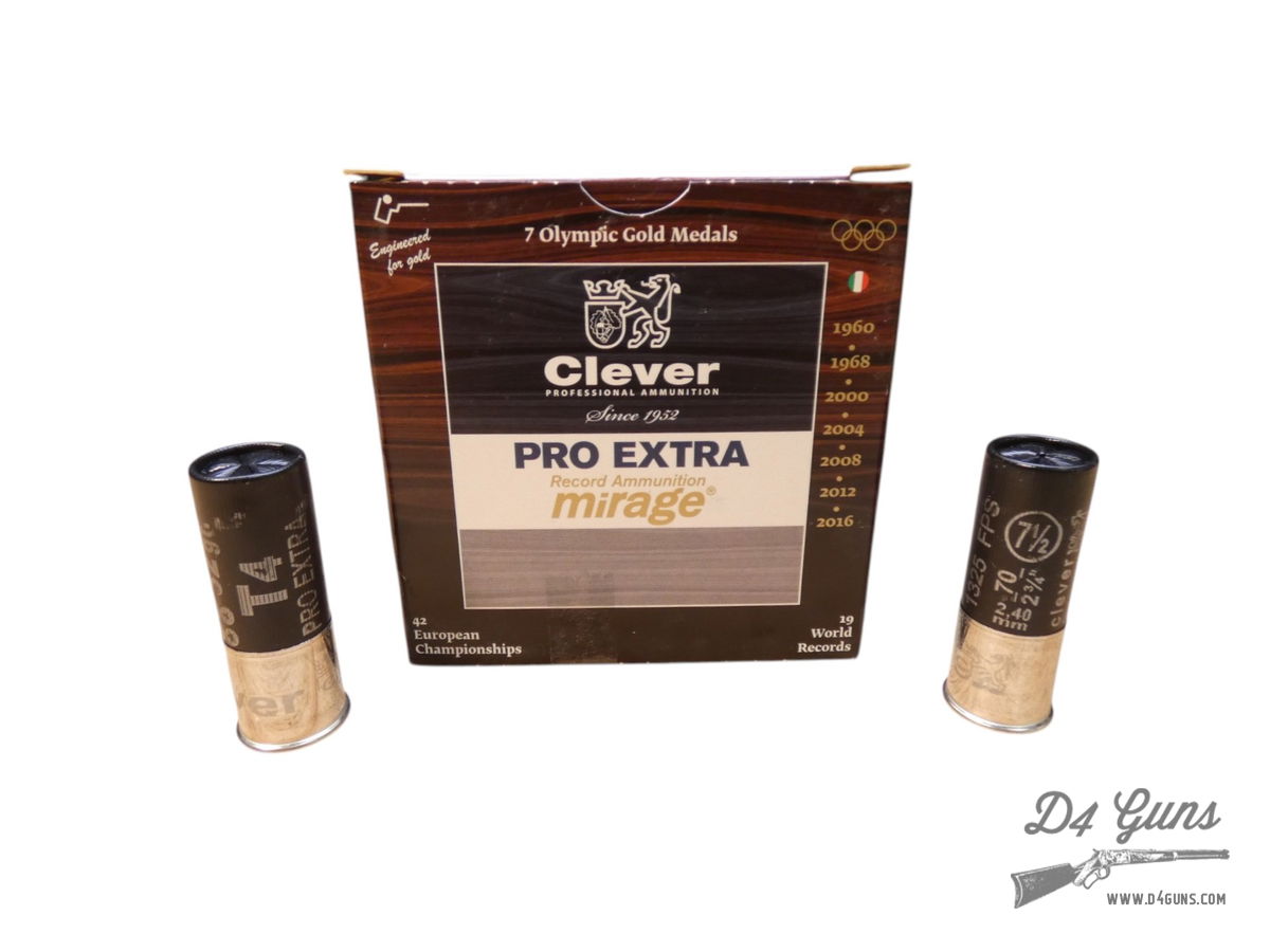 Clever 12 Gauge 2.75" 7.5 Shot 25 Rounds CMBO12175 3300819445755 | D4 Guns