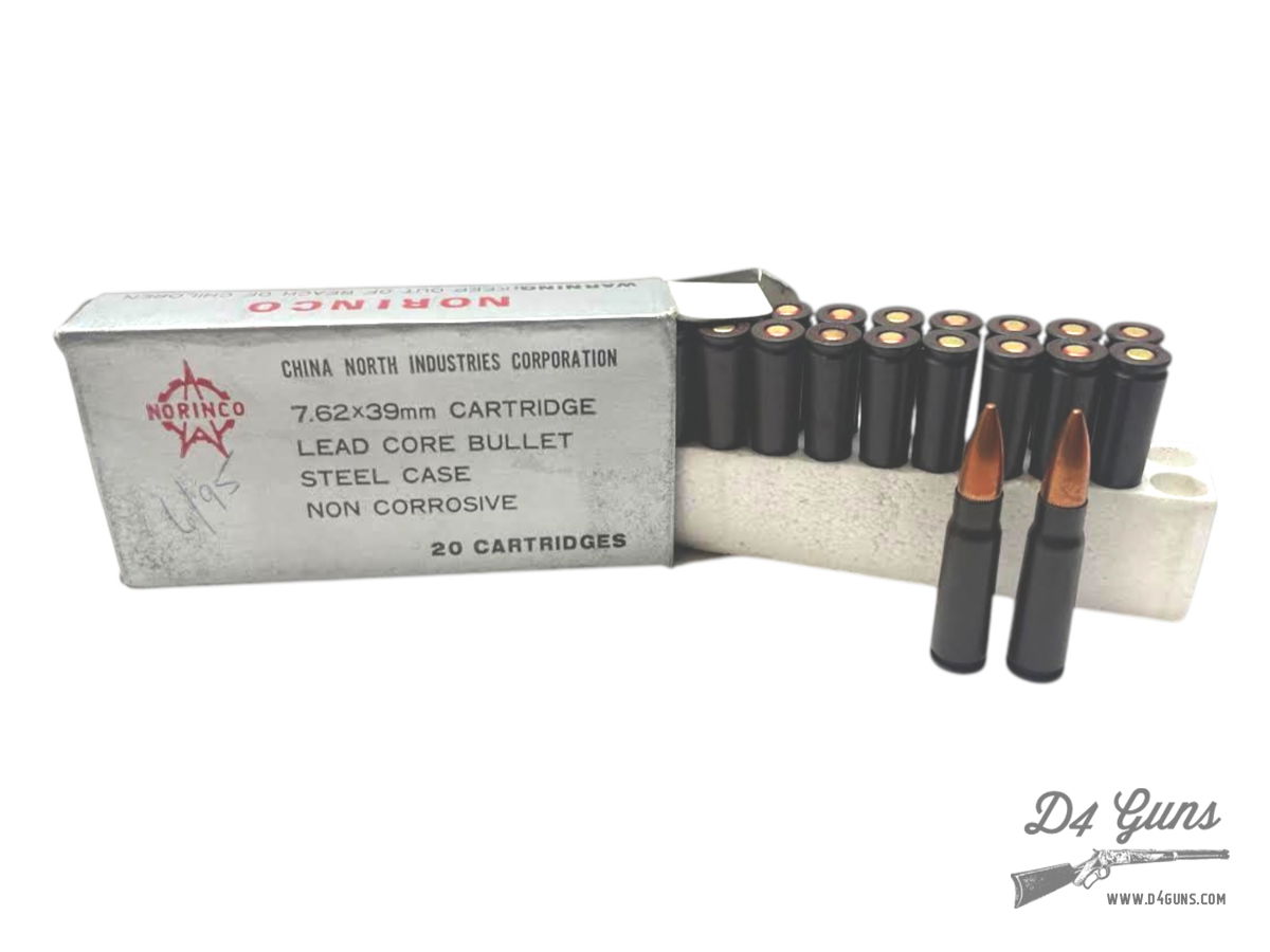 Norinco Silver Box 7.62x39mm 123gr Steel Light Armor Piercing 20 Rounds ...