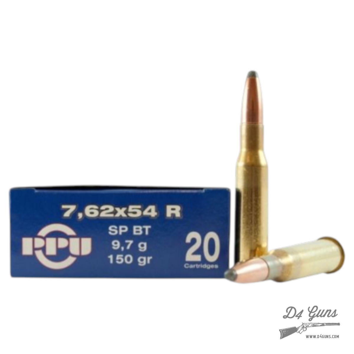 Prvi Partizan (PPU) 7.62x54R 150gr SPBT 20 Rounds PP76254R ...