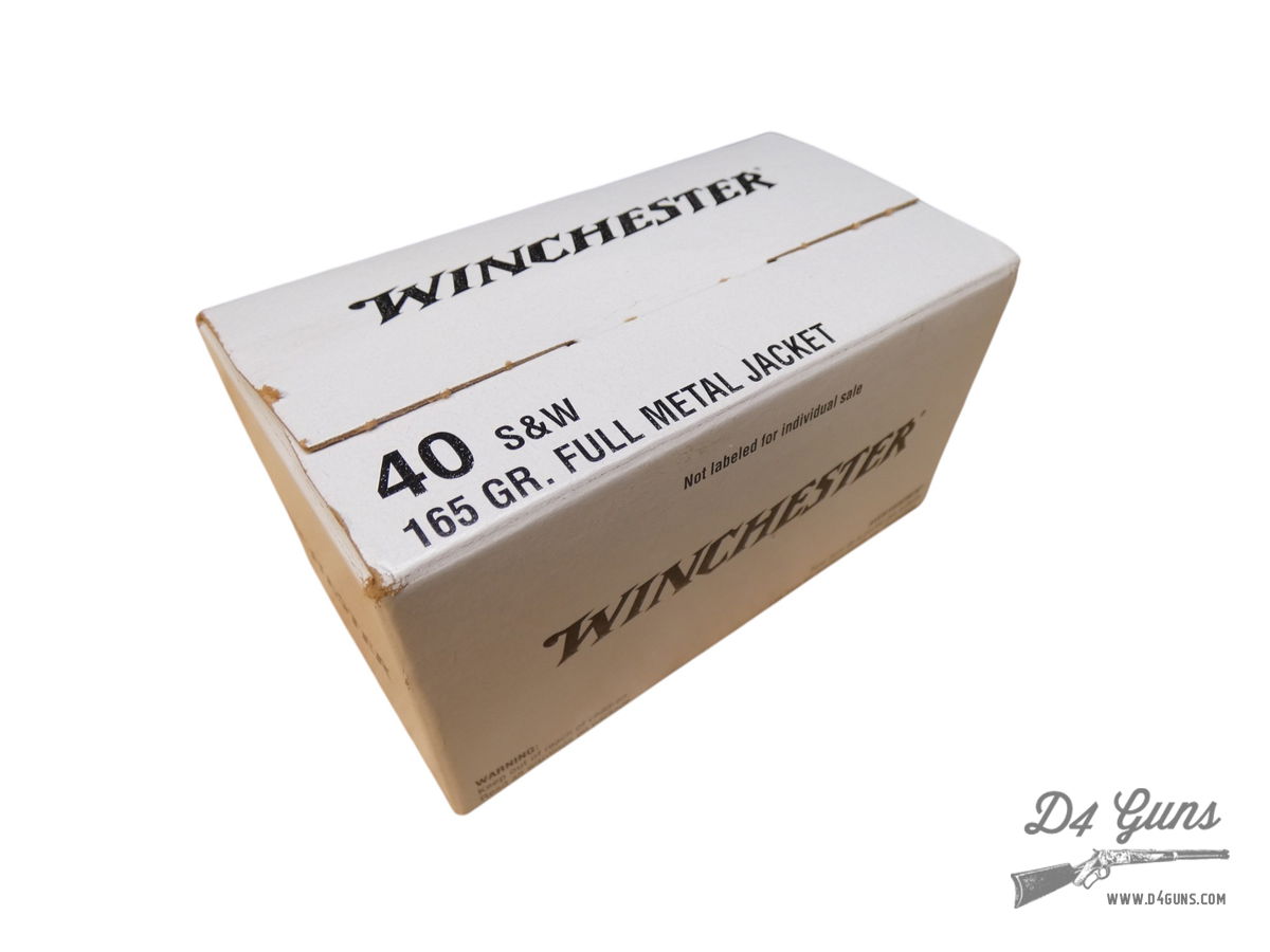 Winchester .40 S&W 165gr FMJ 100 Rounds USA40SWVP | D4 Guns