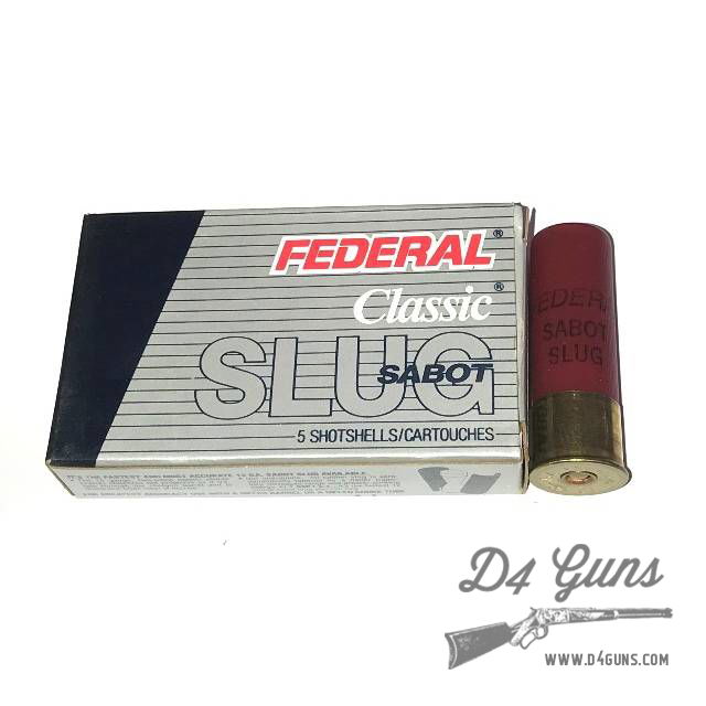 Federal Classic 12 Gauge 2.75" Slug 5 Rounds F131SS 029465017095 | D4 Guns
