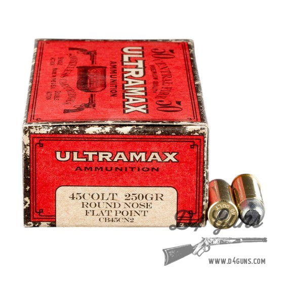 Ultramax .45 Colt 250gr RNFP 50 Rounds CB45CN2 755104045548 | D4 Guns