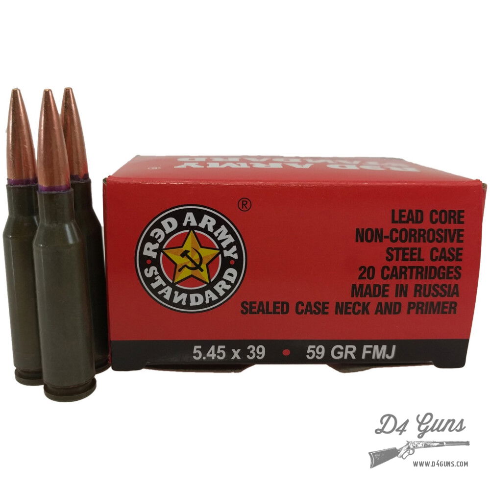 Red Army Standard 5.45x39mm 59gr FMJ 20 Rounds AM2428 787450436299 | D4 ...