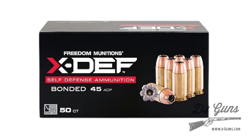 Freedom Munitions X-DEF ..45 ACP 200gr HP 50 Rounds 781100776391 | D4 Guns