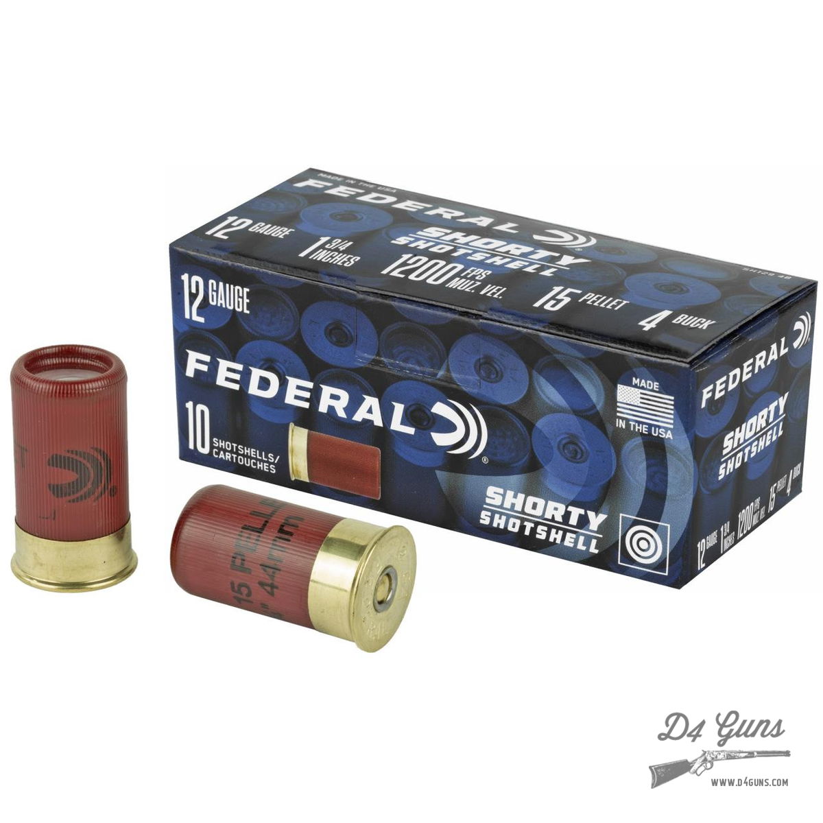 Federal Shorty 12 Gauge 1.75" 4 Buck 10 Rounds SH1294B 604544651430 ...