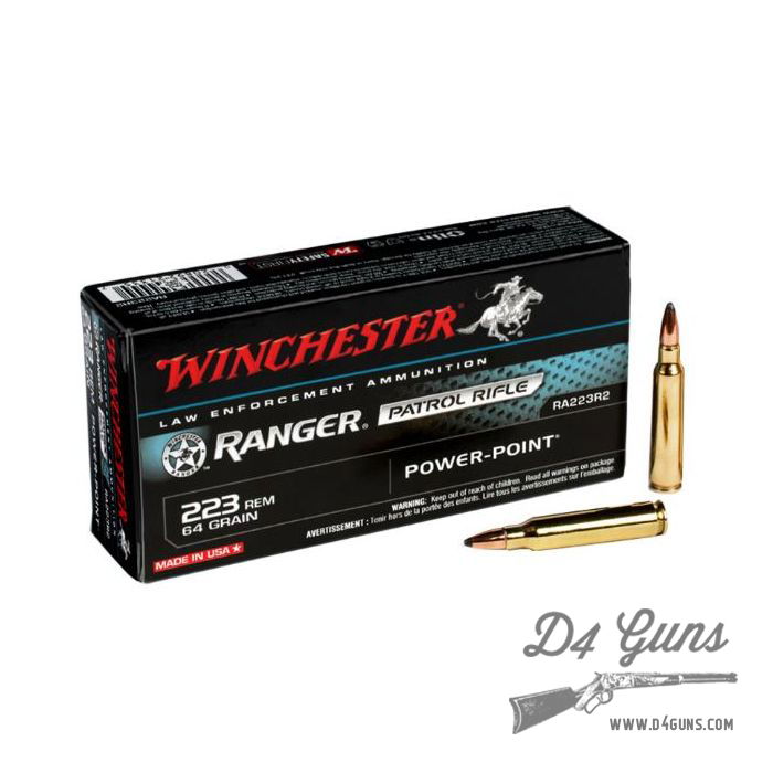 Winchester Ranger .223 Remington 64gr PP 20 Rounds RA223R2 020892213357 ...