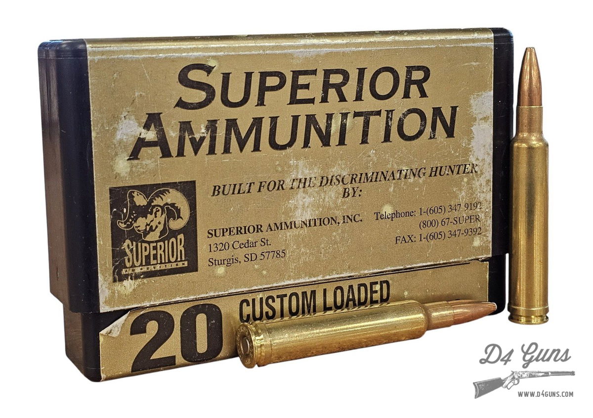 Superior Ammunition .300 Weatherby Mag 180gr WSN 20 Rounds | D4 Guns