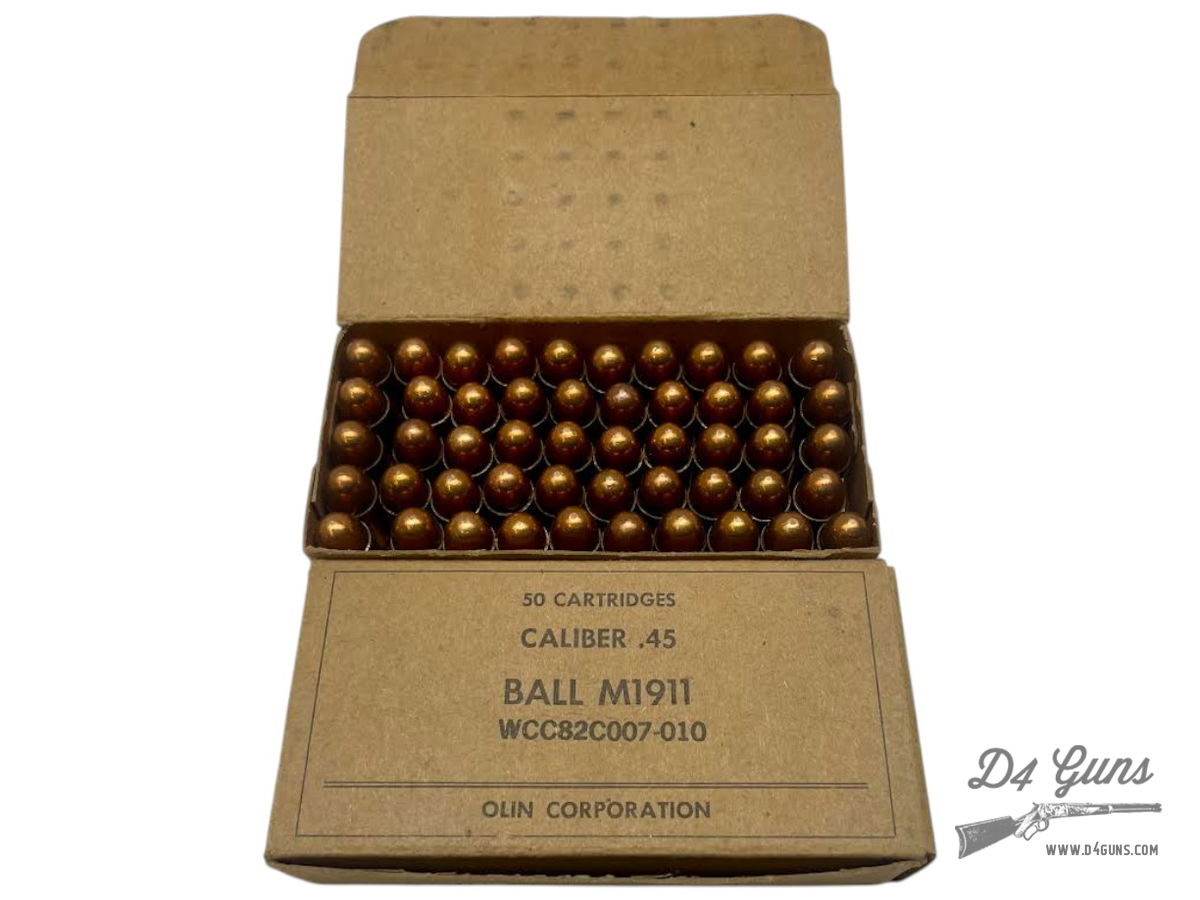Olin Corp M1911 Ball .45 ACP/Auto 230gr FMJ 50 Rounds | D4 Guns