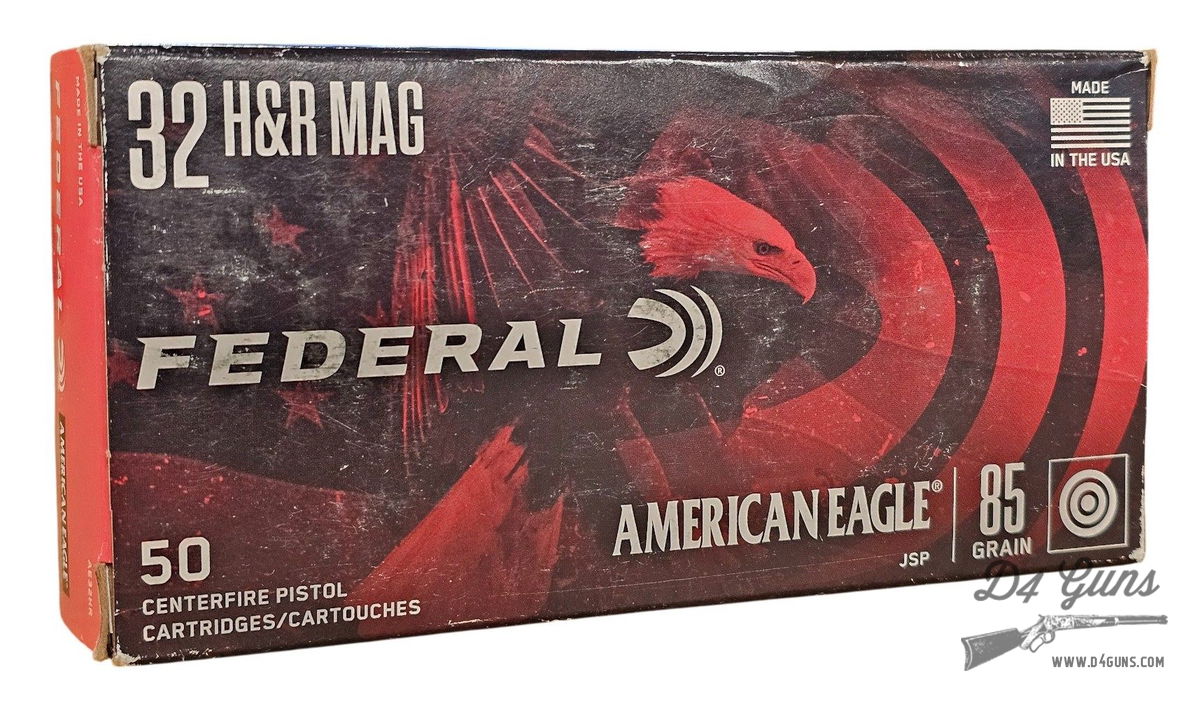 Federal American Eagle .32 H&R Mag 85gr JSP 50 Rounds AE32HR ...