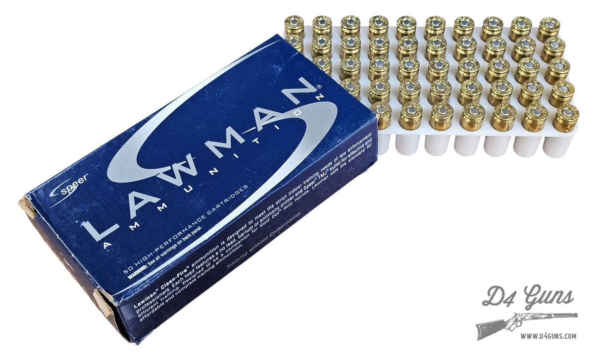 Speer Lawman 9mm Luger 147gr TMJ 50 Rounds 53620 076683536204 | D4 Guns
