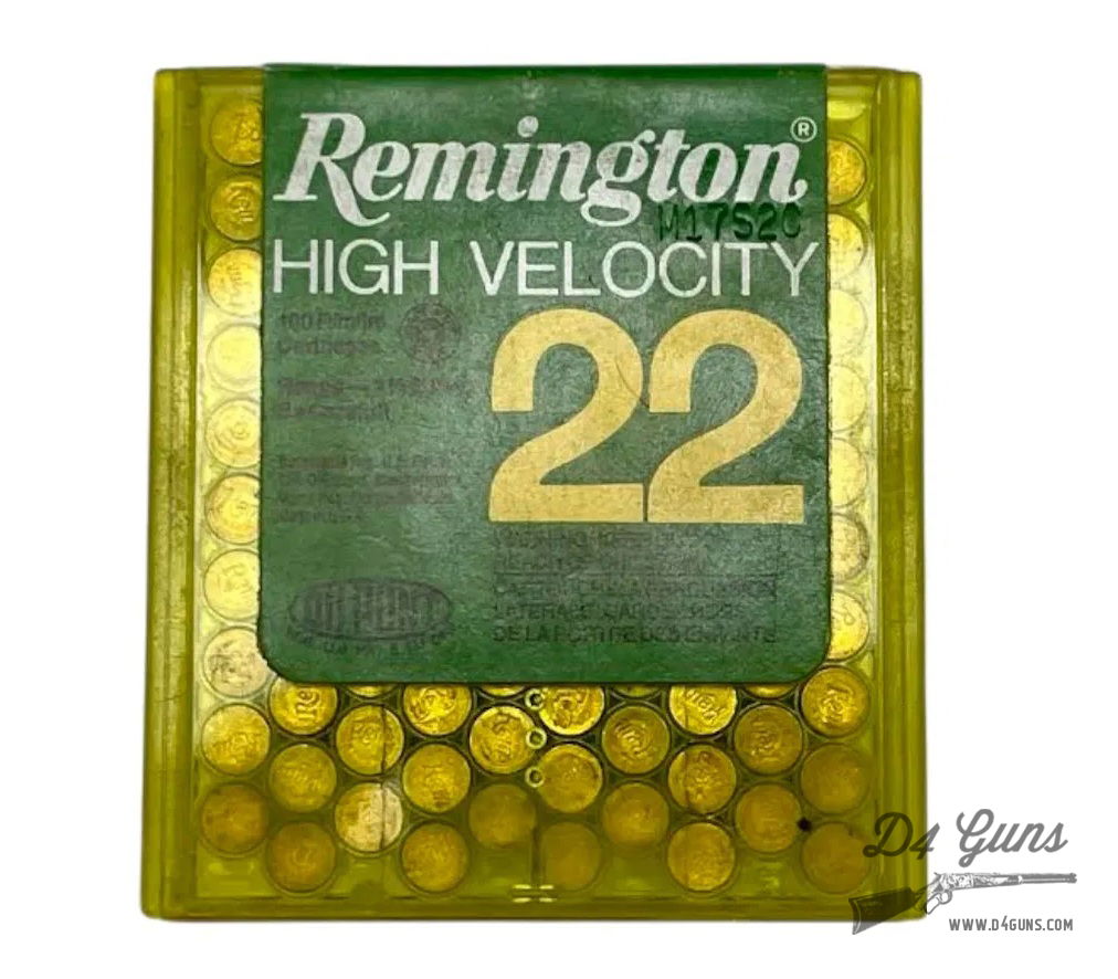 Remington High Velocity .22LR 40gr LRN 100 Rounds 1500 04775033 | D4 Guns