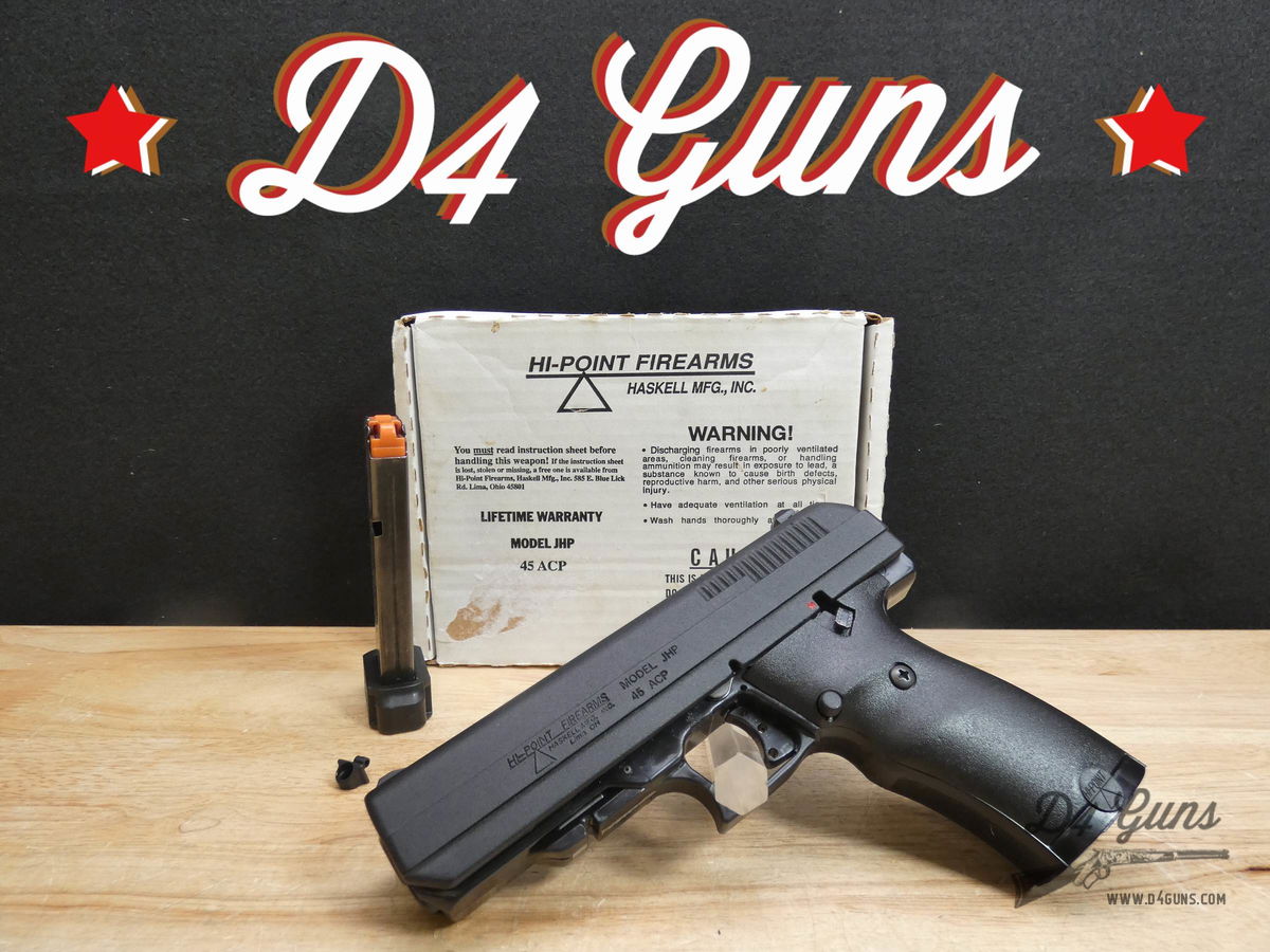 Hi Point JHP - .45 ACP - Hi-Point - w/ Mags + OG Box - Poly Frame ...